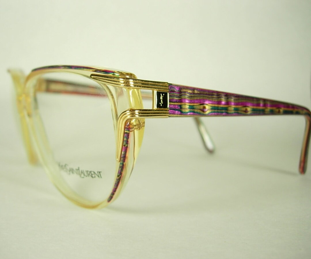 Yves Saint Laurent YSL Logo Oversized Lucite Eyeglass Frames - Etsy