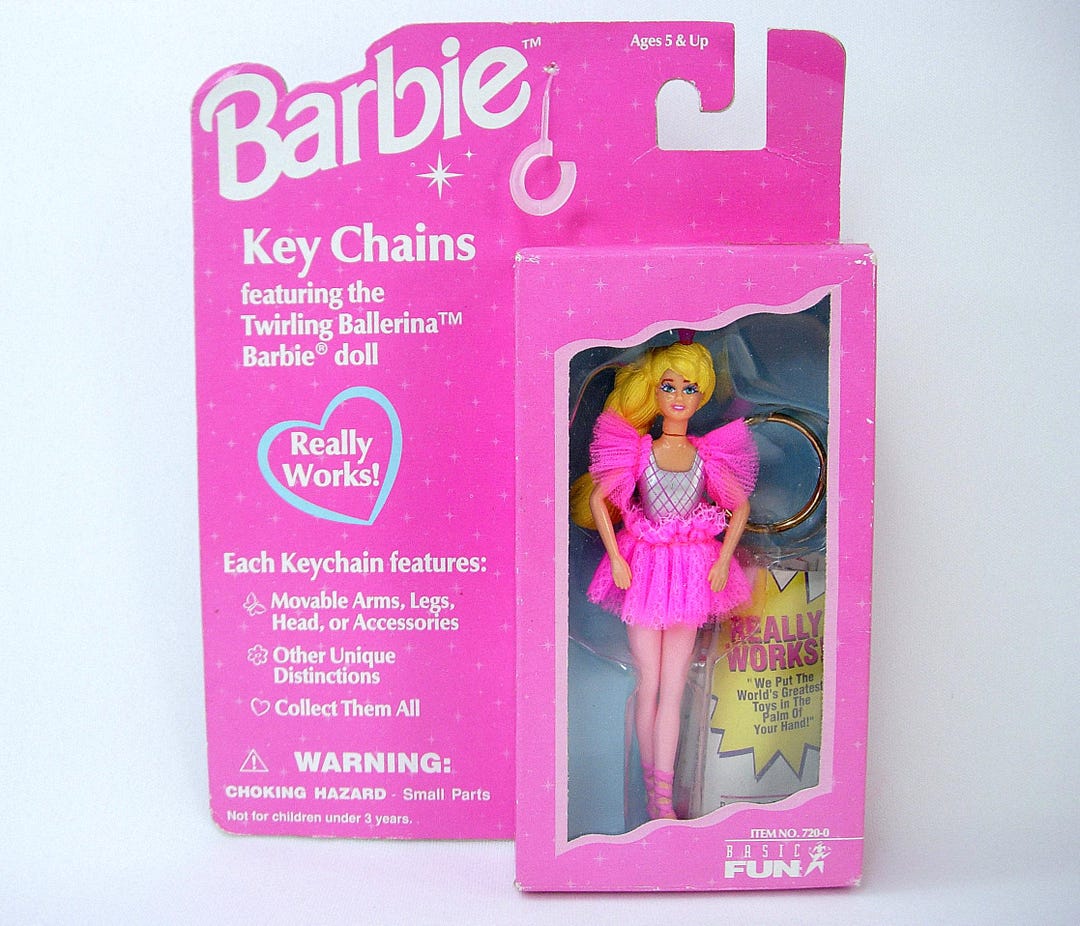 Vintage Barbie Twirling Ballerina Keychain New in Package 1996 by Basic ...