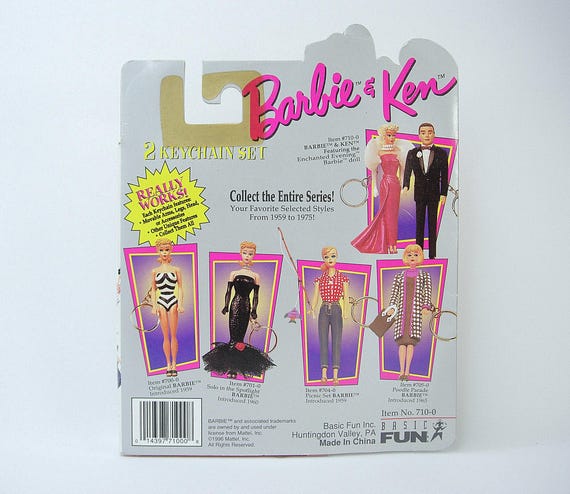 Vintage Barbie & Ken Ballgown and Tuxedo Keychains Ne… - Gem