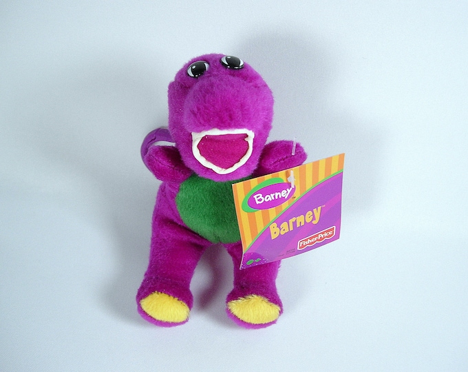 Barney the Purple Dinosaur PBS Kids Show Plush Vintage Keychain Fisher ...