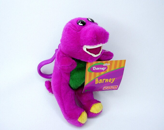 Barney the Purple Dinosaur PBS Kids Show Plush Vintage Keychain Fisher ...