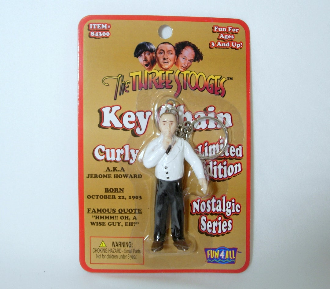 Vintage the Three Stooges Curly Keychain by Fun 4 All 1997 - Etsy