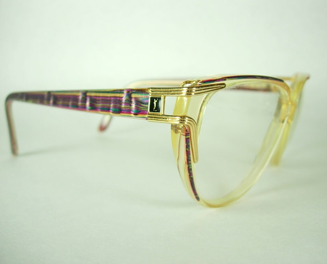 Yves Saint Laurent YSL Logo Oversized Lucite Eyeglass Frames | Etsy