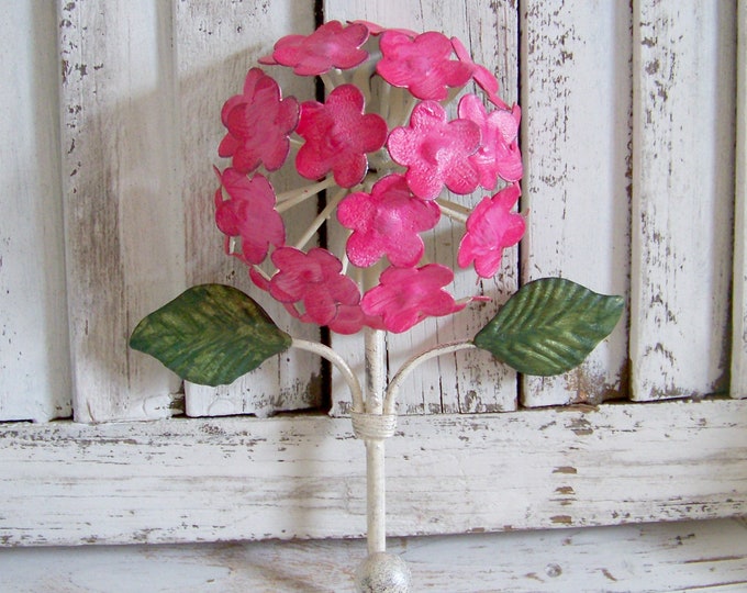 Metal Hydrangea Hook Hydrangea Hook Home Decor Hooks Shabby Style Hooks Hooks Wall Hooks