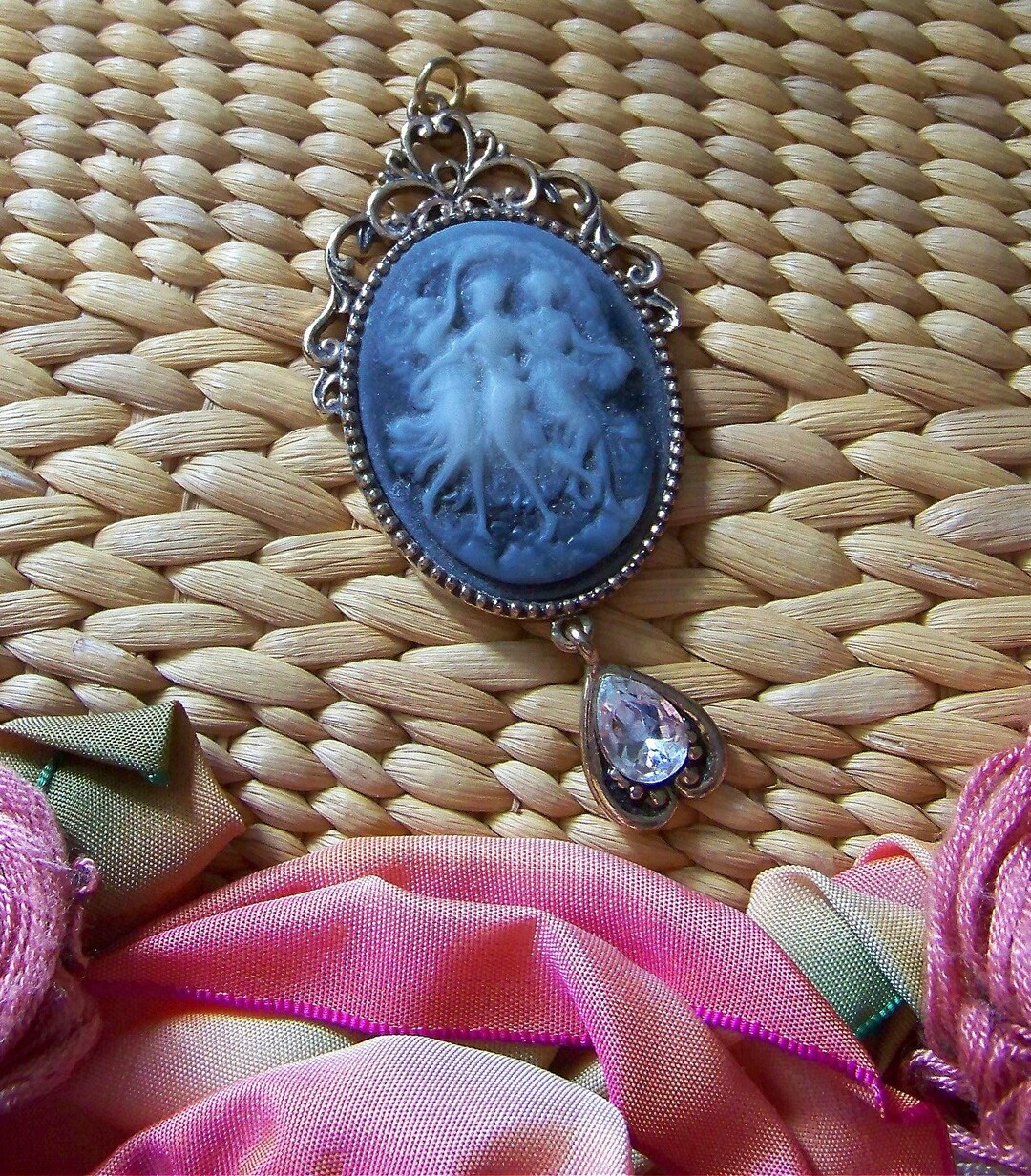 New Cameo Victorian Style Pendant, Jewelry Making Supplies, Jewelry ...