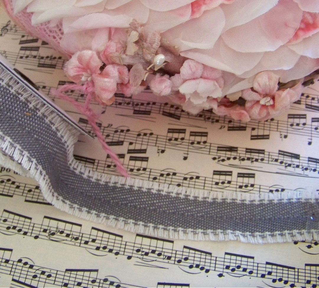 Gray Nature Ribbons, Nature Trims, Twill, French-style Ribbon ...