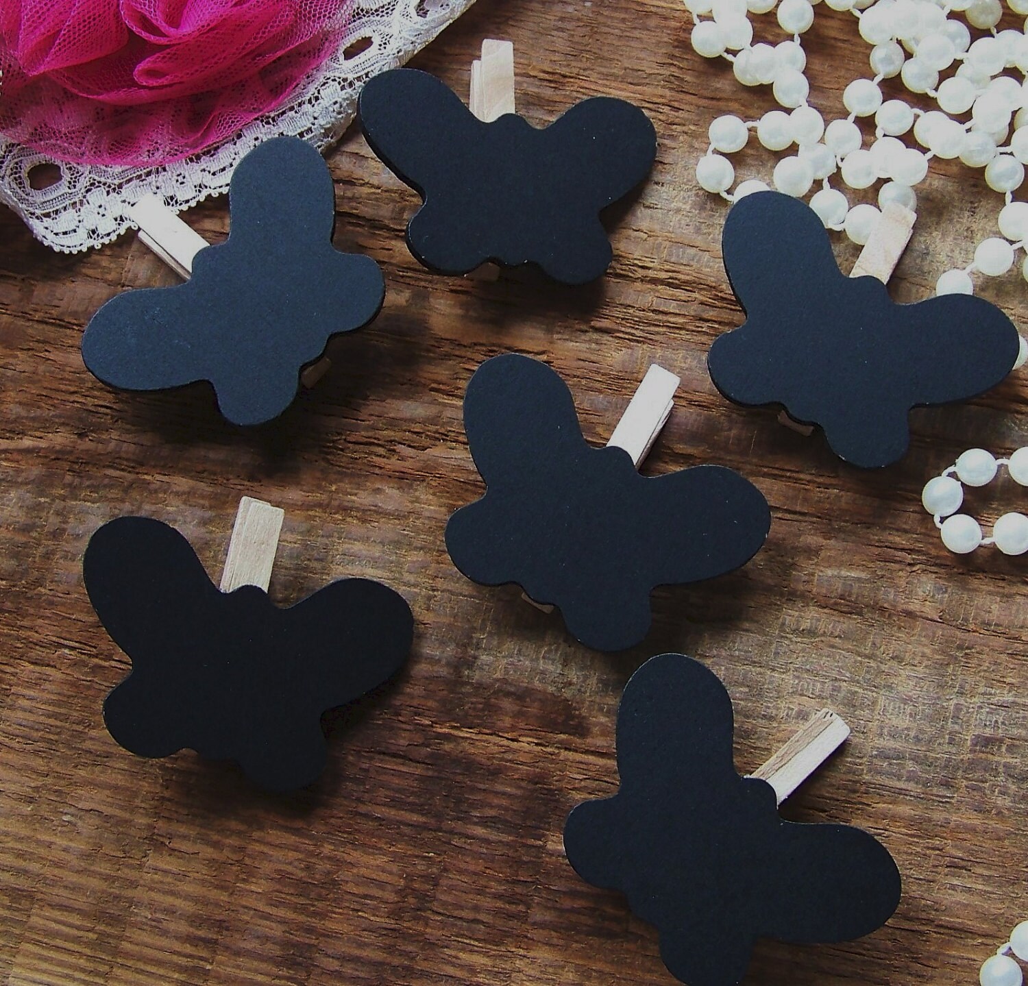 Butterfly Mini Chalkboard Clips Clothespins Chalkboards - Etsy