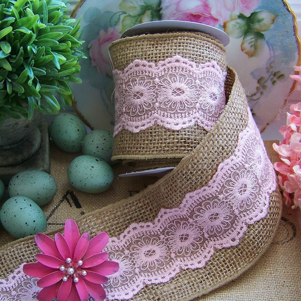 Pink Burlap - Etsy