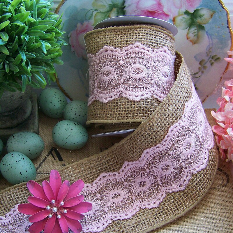Pink Burlap - Etsy