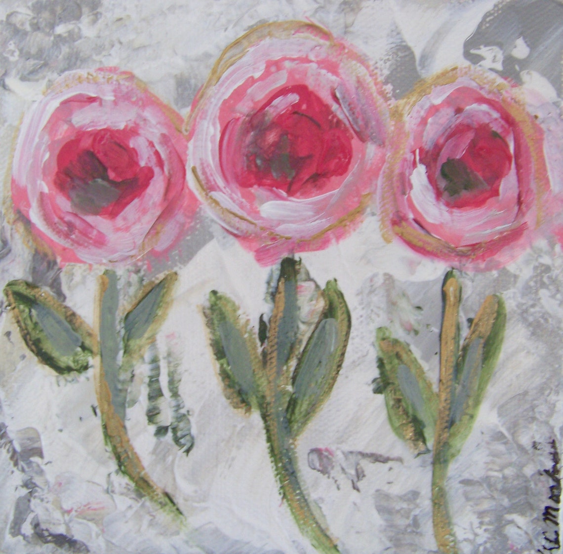 Saleoriginal Abstract Rose Painting Small Rose Paintings - Etsy