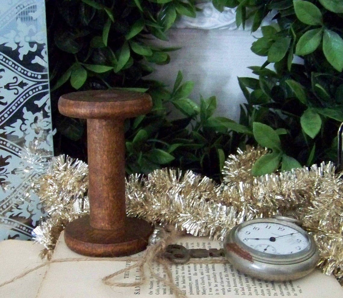 ONE Vintage Wooden Spool Craft Organization Crafts Spool | Etsy