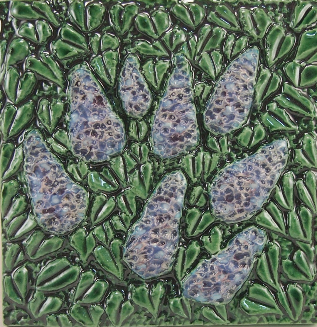 Lilac, Low-relief Ceramic Art Tile - Etsy