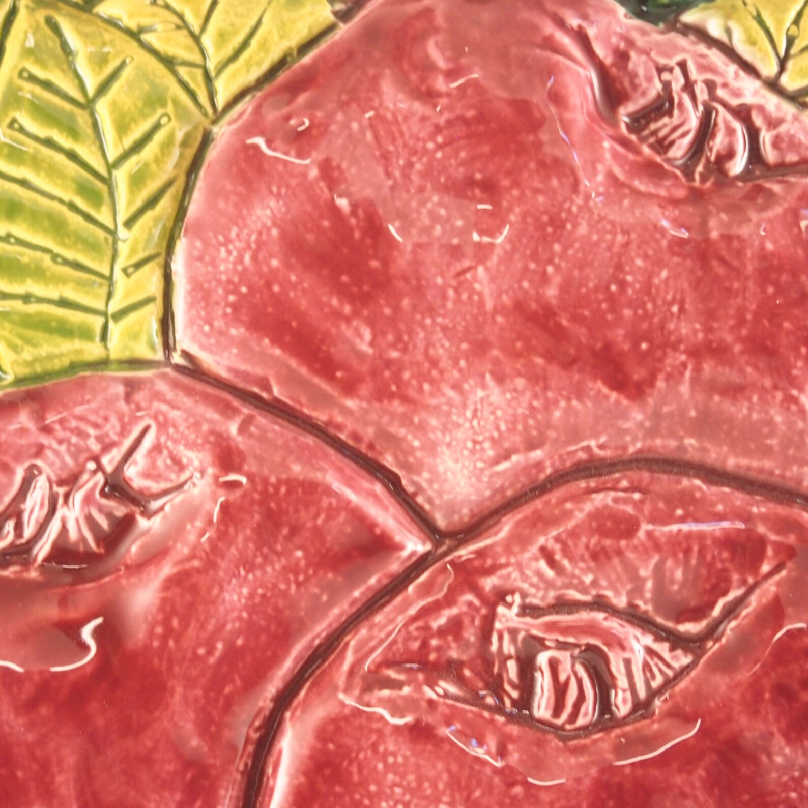 Apple Ceramic Art Tile, Decorative Food Tile, Indoor Wall Hanging ...