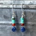 Turquoise Dangle Earrings Colorful Gemstone Earrings Long - Etsy