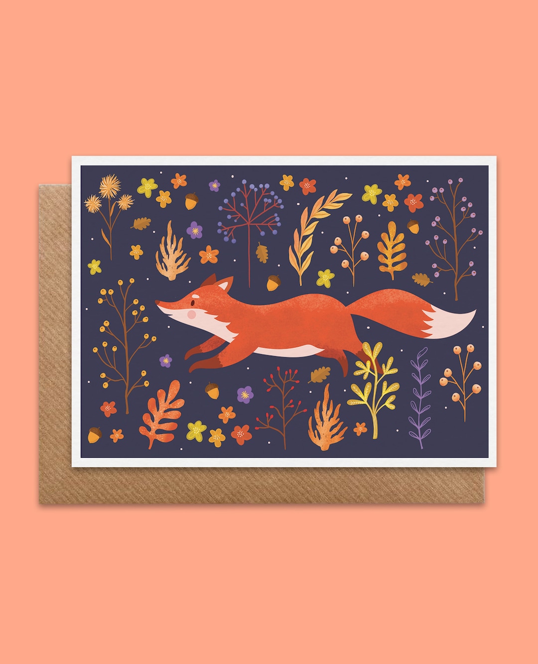 Fox Greeting Card - Cute Fox Birthday Card - Etsy