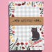 Cozy Book Kitty A6 Notepad - Cute Cat & Gingham Small Notepad - Etsy