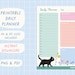 Super Cute Daily Planner Printable - Flower and Cat Theme - Download ...