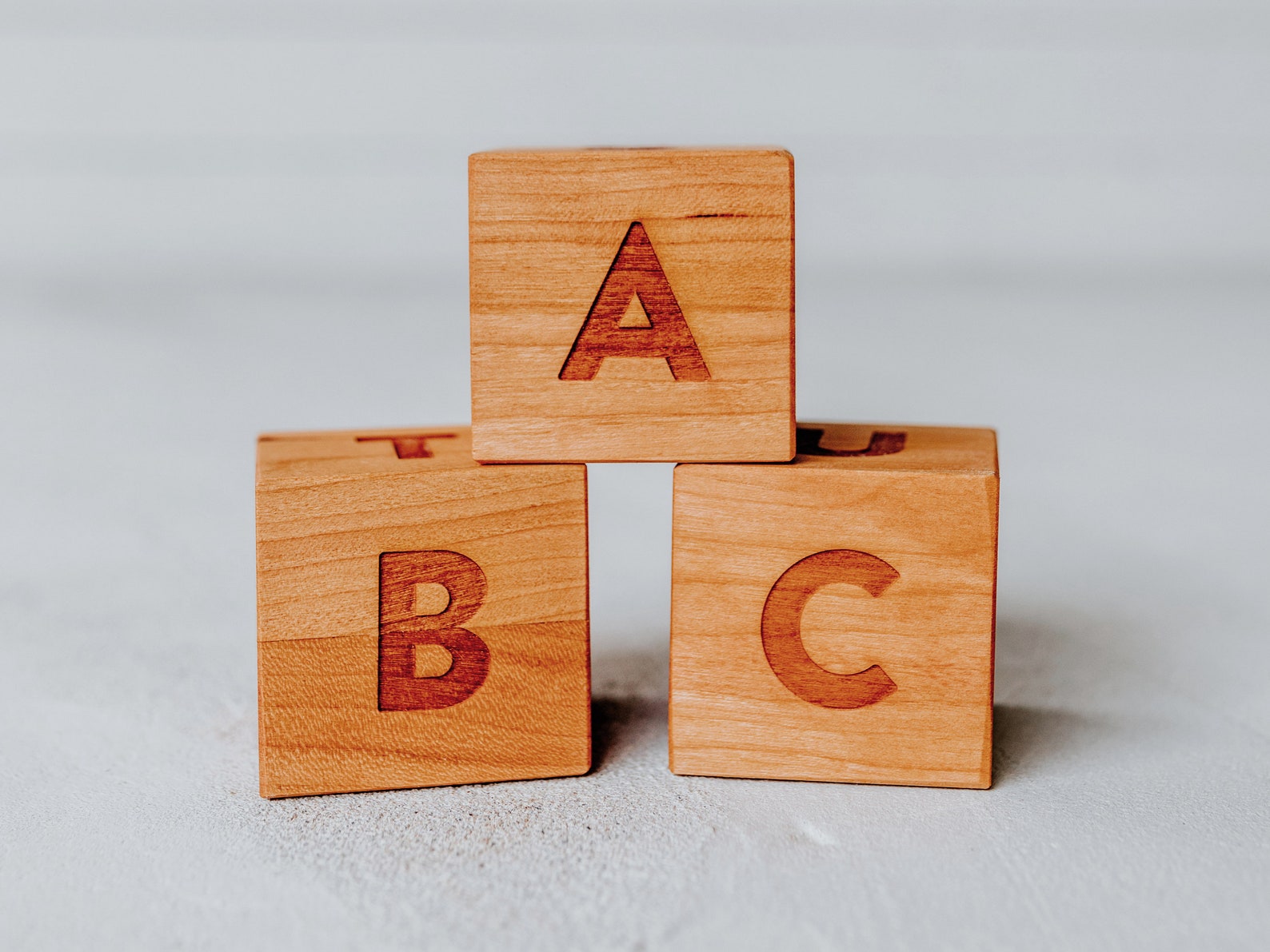Modern Wooden Alphabet Blocks • handmade Letter and Numeral Blocks on ...
