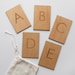 Wooden Alphabet Flash Cards set of Uppercase Letters on Sturdy Wood ...