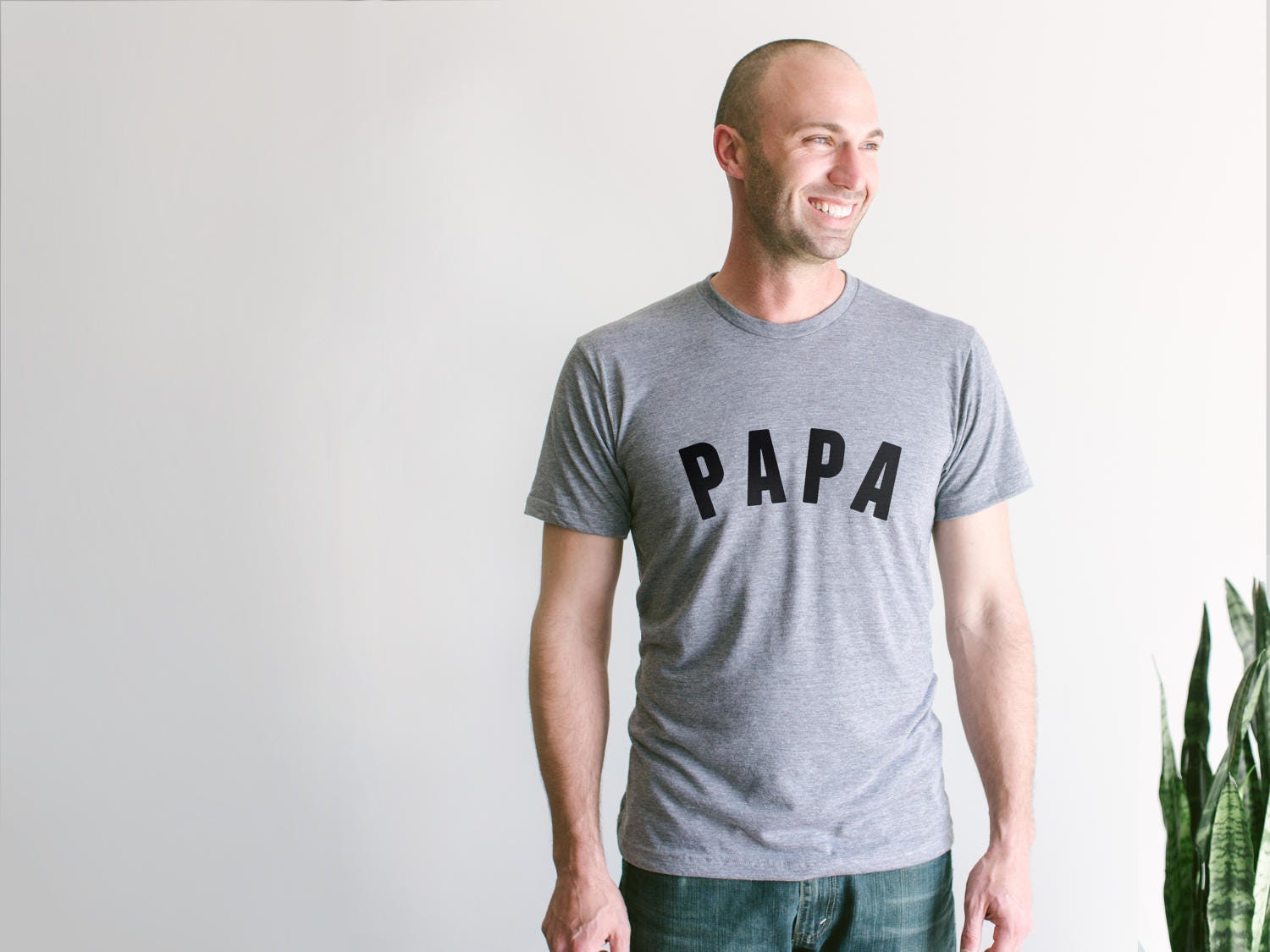 Papa T-shirt Unique Shirt for Modern Fathers Typographic | Etsy