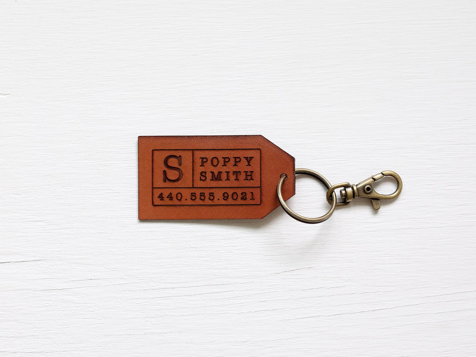 Custom Leather Tag Keychain personalized Luggage or Backpack - Etsy