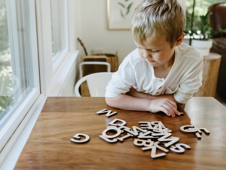 Wooden Alphabet Set • Handmade Maple Wood Letters & Movable Alphabet ...