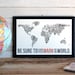 Fingerprint World Map • Travel Poster Print • Leave Your Mark on the ...