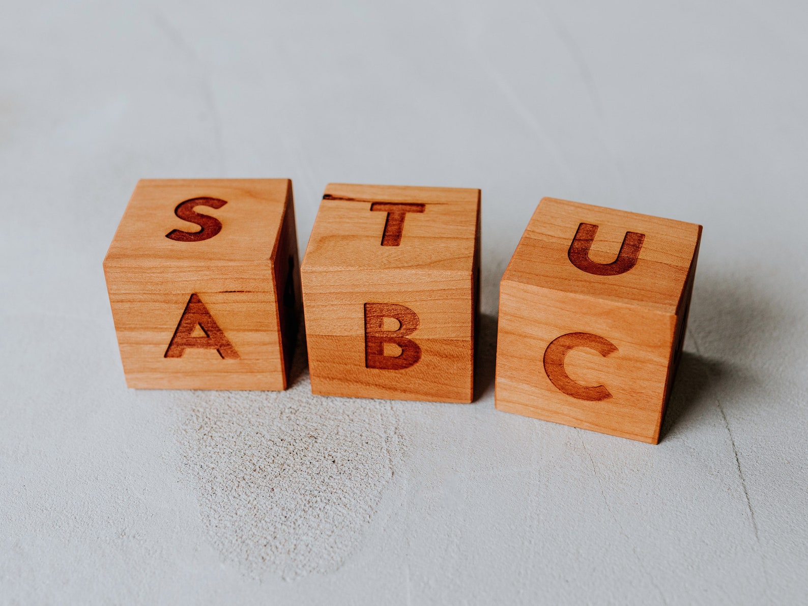 Modern Wooden Alphabet Blocks • handmade Letter and Numeral Blocks on ...