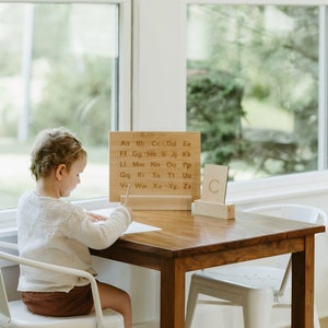 Wooden Alphabet Flash Cards • set of Uppercase Letters on Sturdy Wood ...