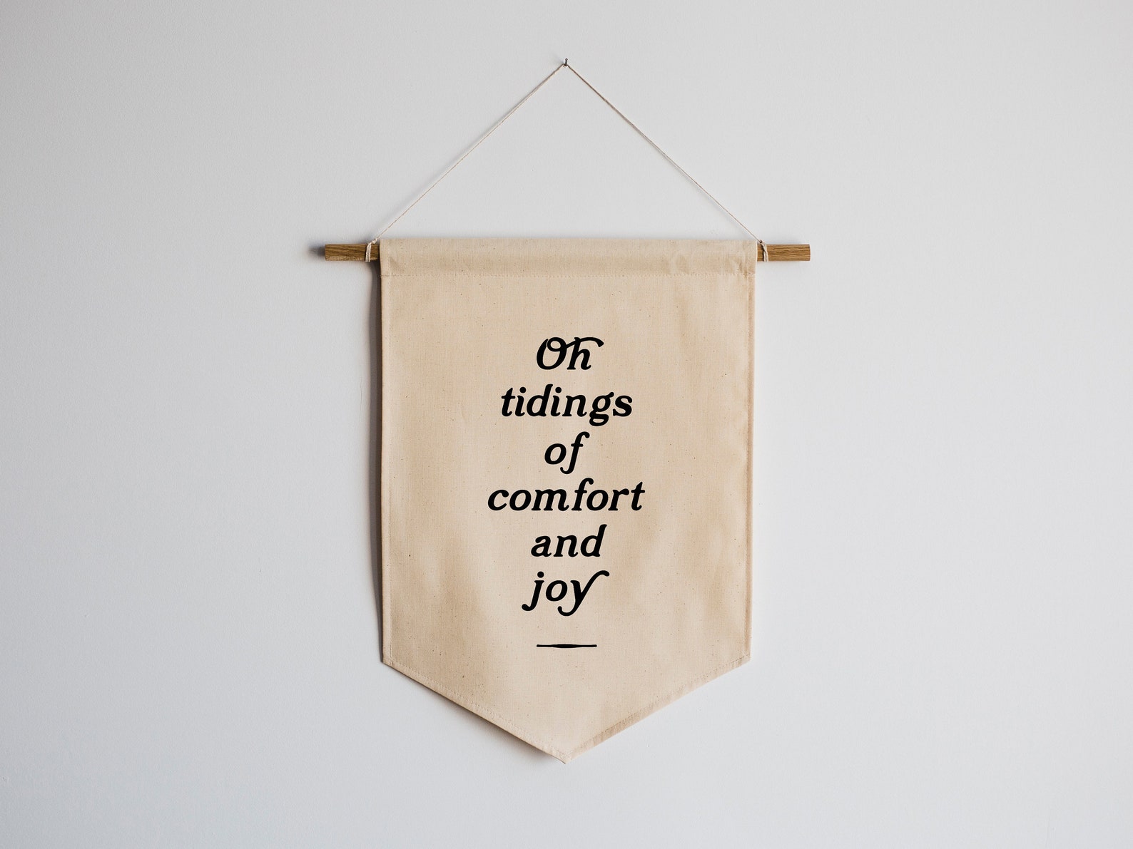 Tidings of Comfort and Joy Canvas Banner Modern Typographic | Etsy