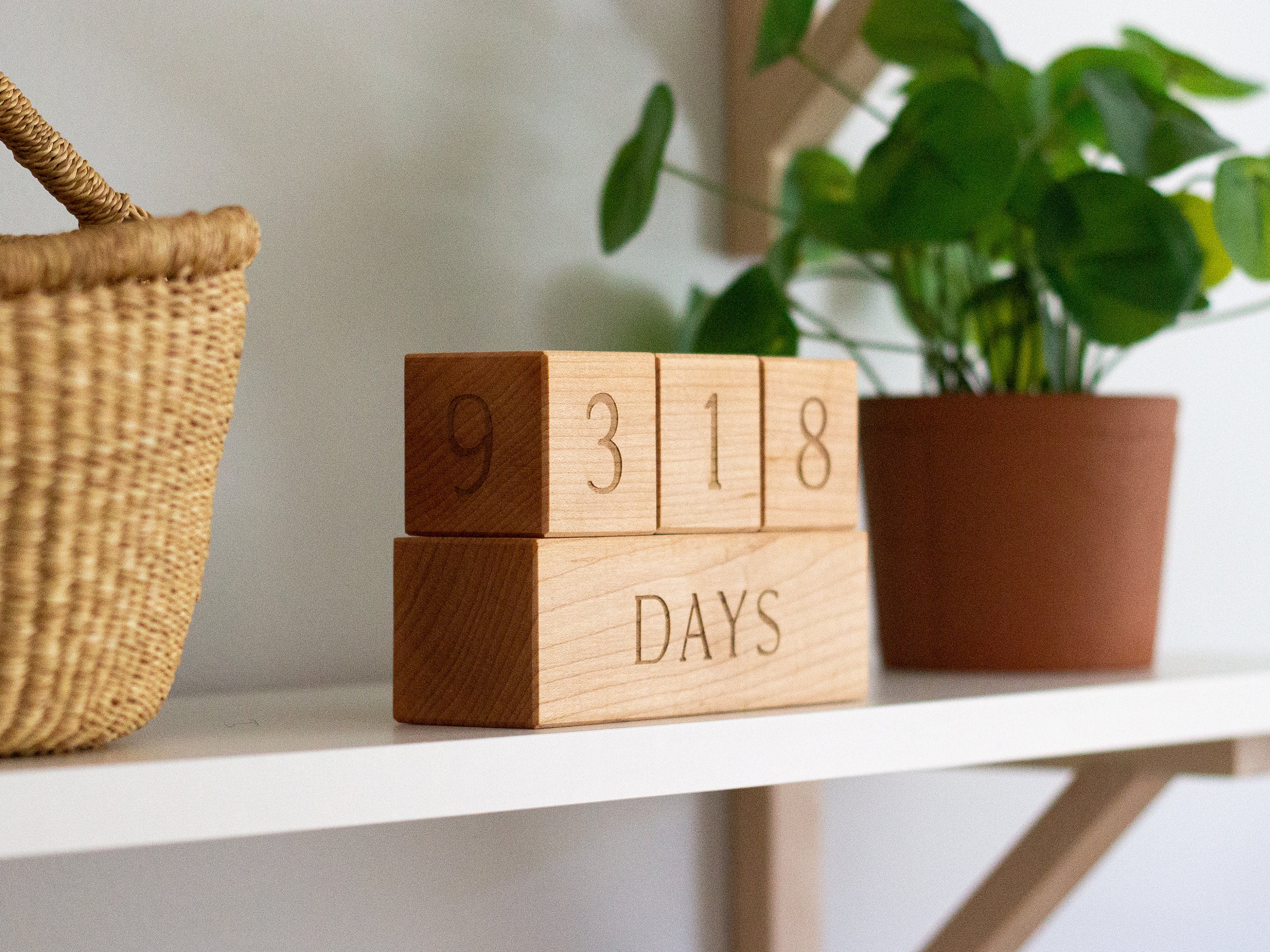 Wooden Milestone Blocks modern Wood Number Blocks for | Etsy