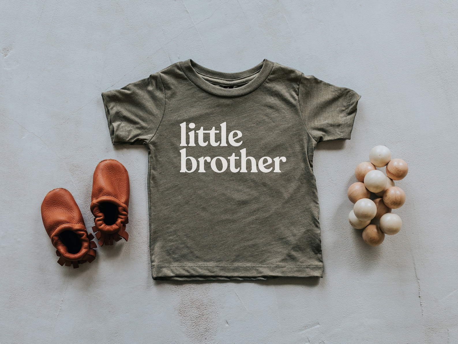 Little Brother Olive Green Baby & Kids T-shirt Unique Trendy | Etsy