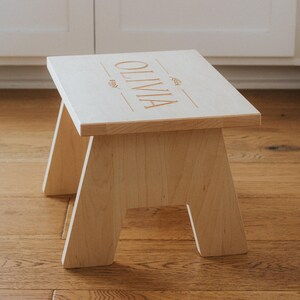 Personalized Children's Step Stool • Custom Engraved Wooden Stool ...