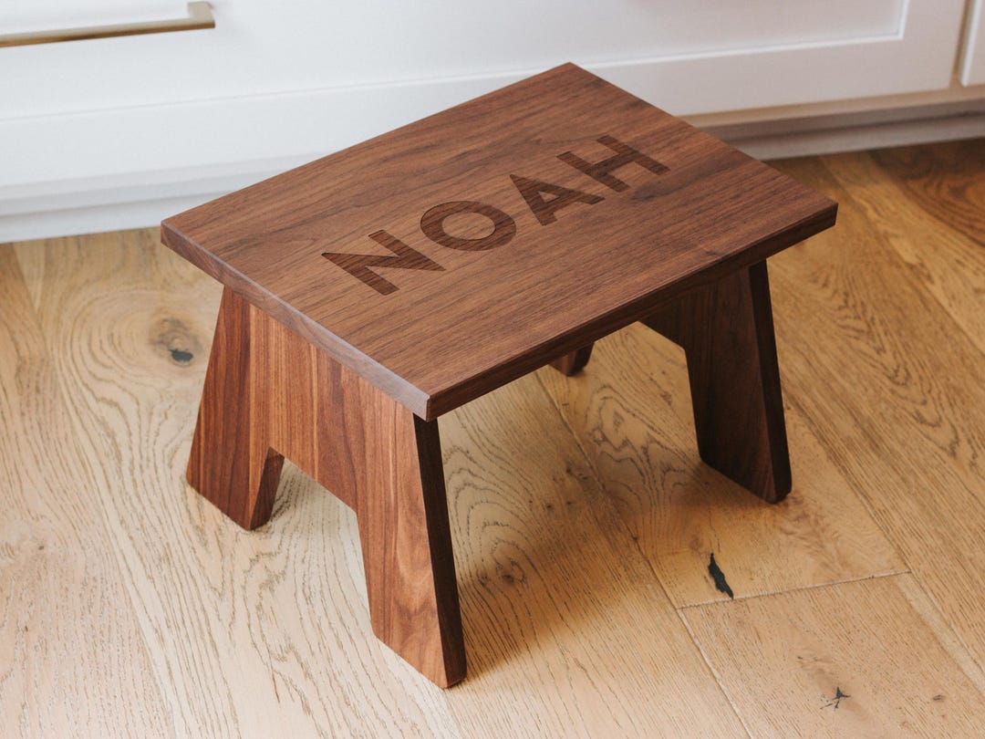 Personalized Children's Step Stool • Custom Engraved Wooden Stool ...