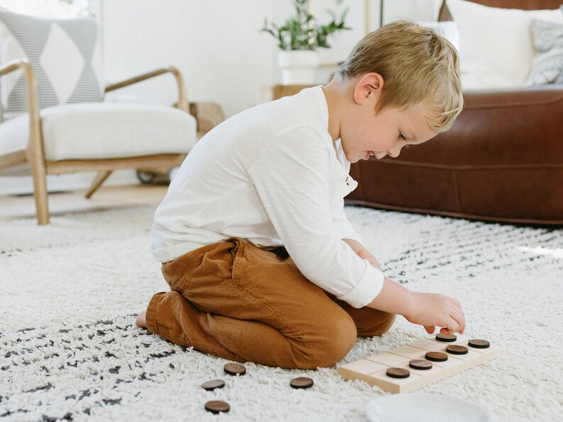 Wooden Ten Frame & Counting Pieces Handmade Wood Board for | Etsy