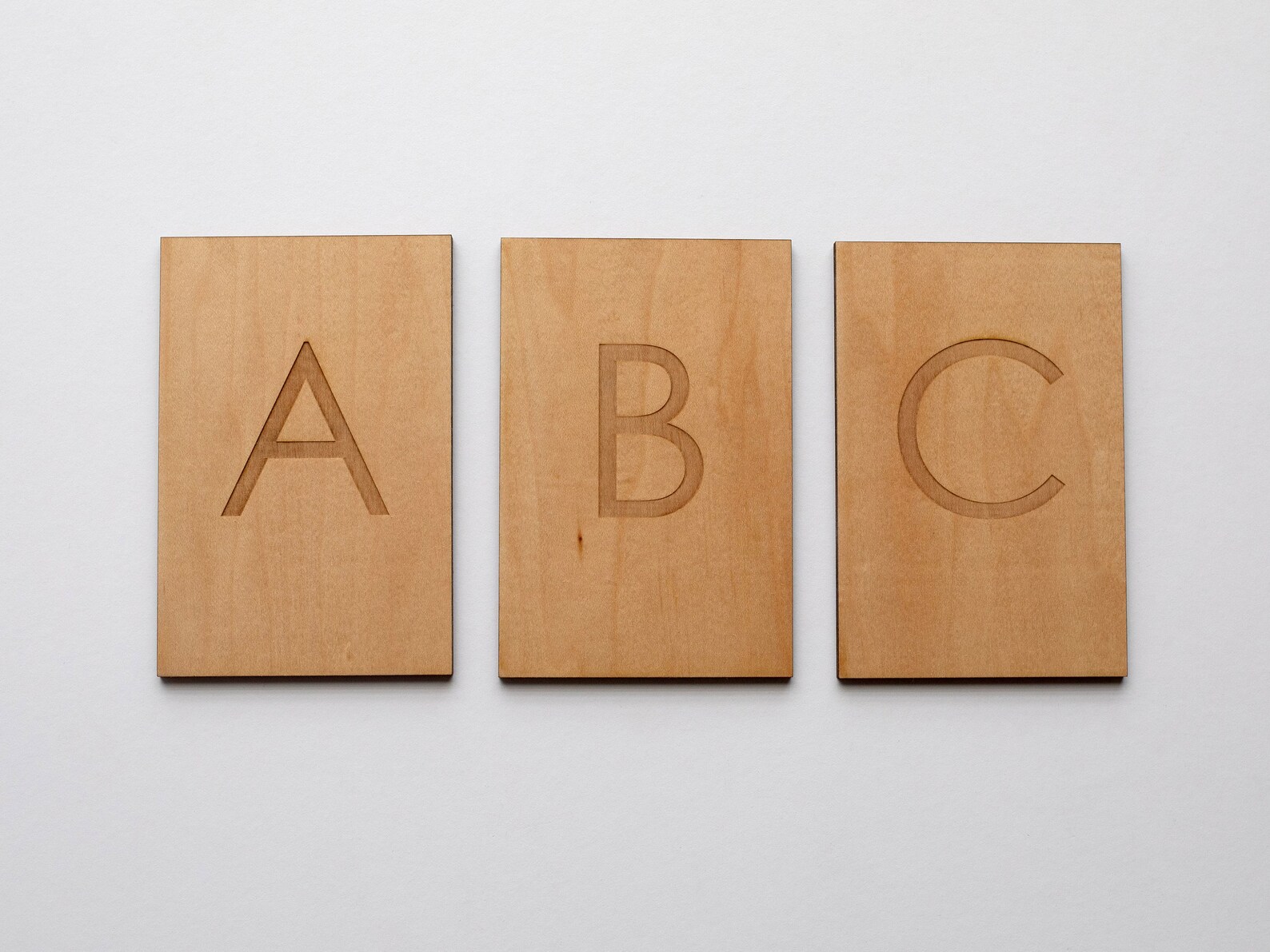 Wooden Alphabet Flash Cards set of Uppercase Letters on | Etsy