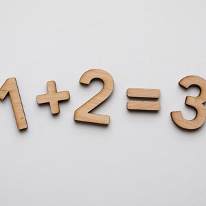 Wooden Number Set • Handmade Maple Wood Numerals & Math Equation ...