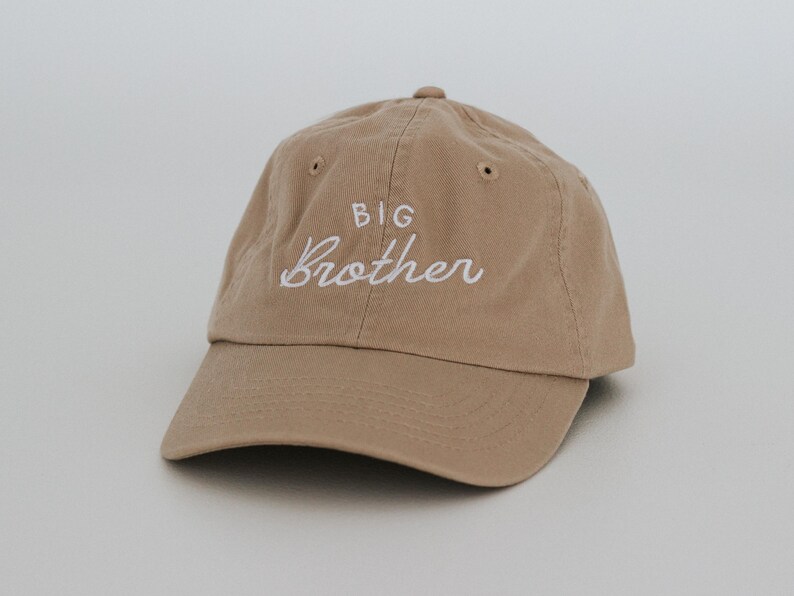 Big Brother Embroidered Khaki Twill Hat • Modern Boys Cap for Proud Big ...