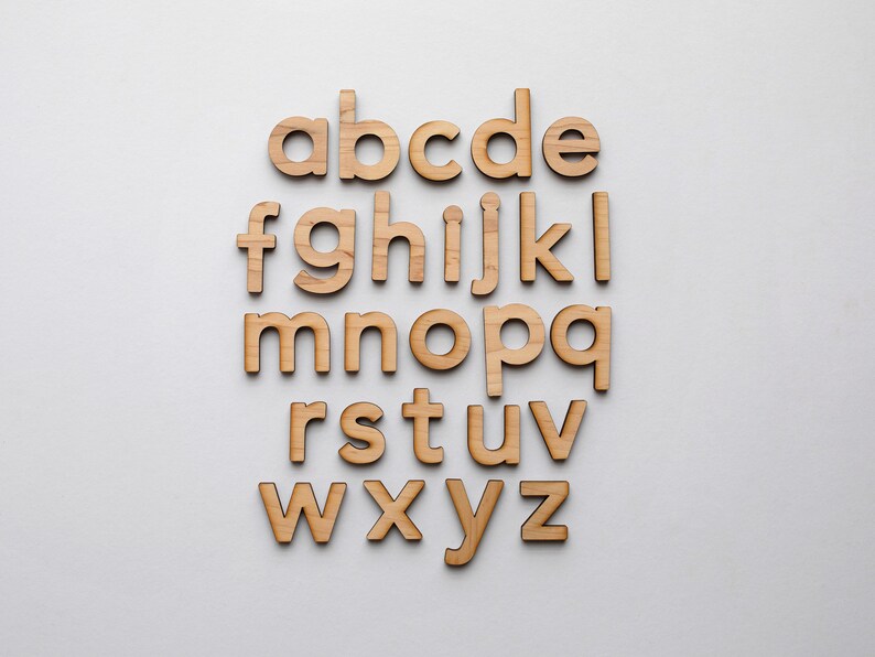 Wooden Alphabet Set • Handmade Maple Wood Letters & Movable Alphabet ...