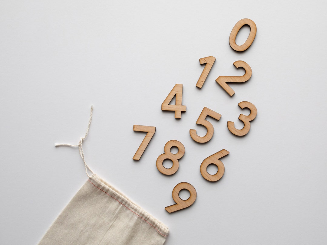 Wooden Number Set • Handmade Maple Wood Numerals & Math Equation ...