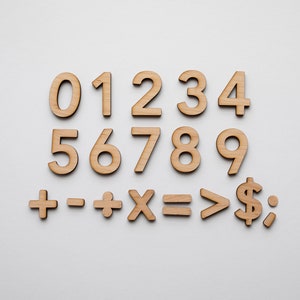 Wooden Number Set • Handmade Maple Wood Numerals & Math Equation ...