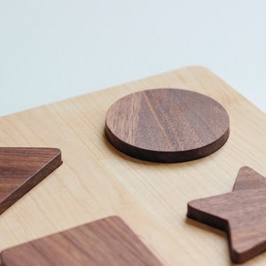 Wooden Shapes Puzzle for Toddlers and Babies • montessori Learning Toy ...