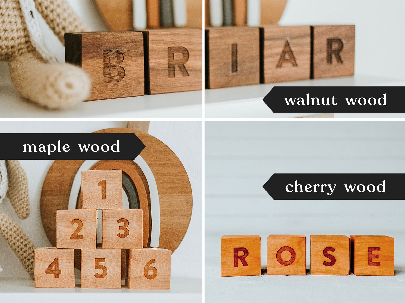 Custom Name Wooden Blocks handmade Personalized Blocks on - Etsy