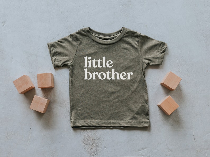 Little Brother Olive Green Baby & Kids T-shirt Unique Trendy | Etsy