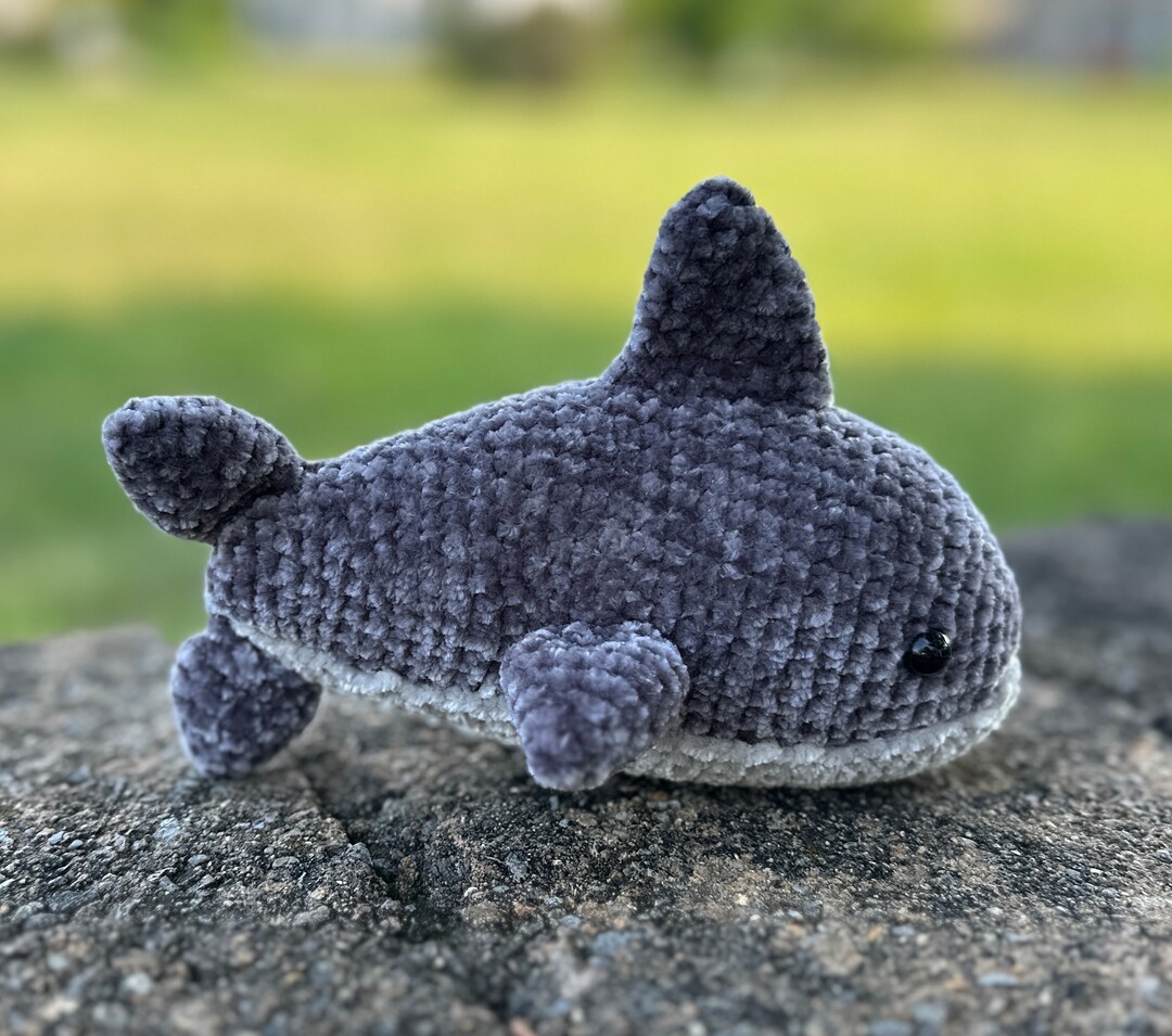 Baby Shark - Plush Baby Shark Crocheted Toy - FINISHED Amigurumi Shark ...