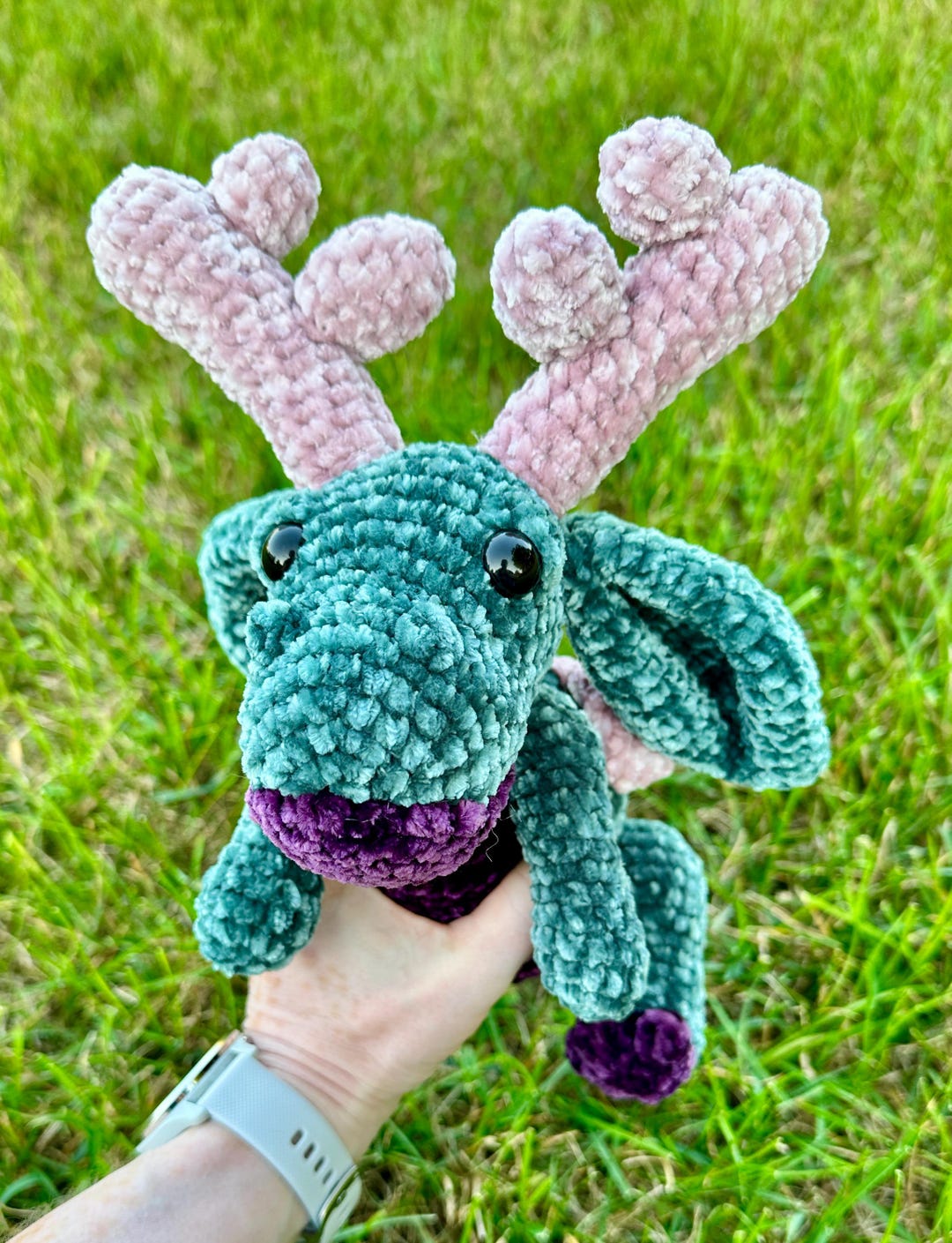 Mythical Dragon Moose Crocheted Toy FINISHED Amigurumi Crochet Mythical ...
