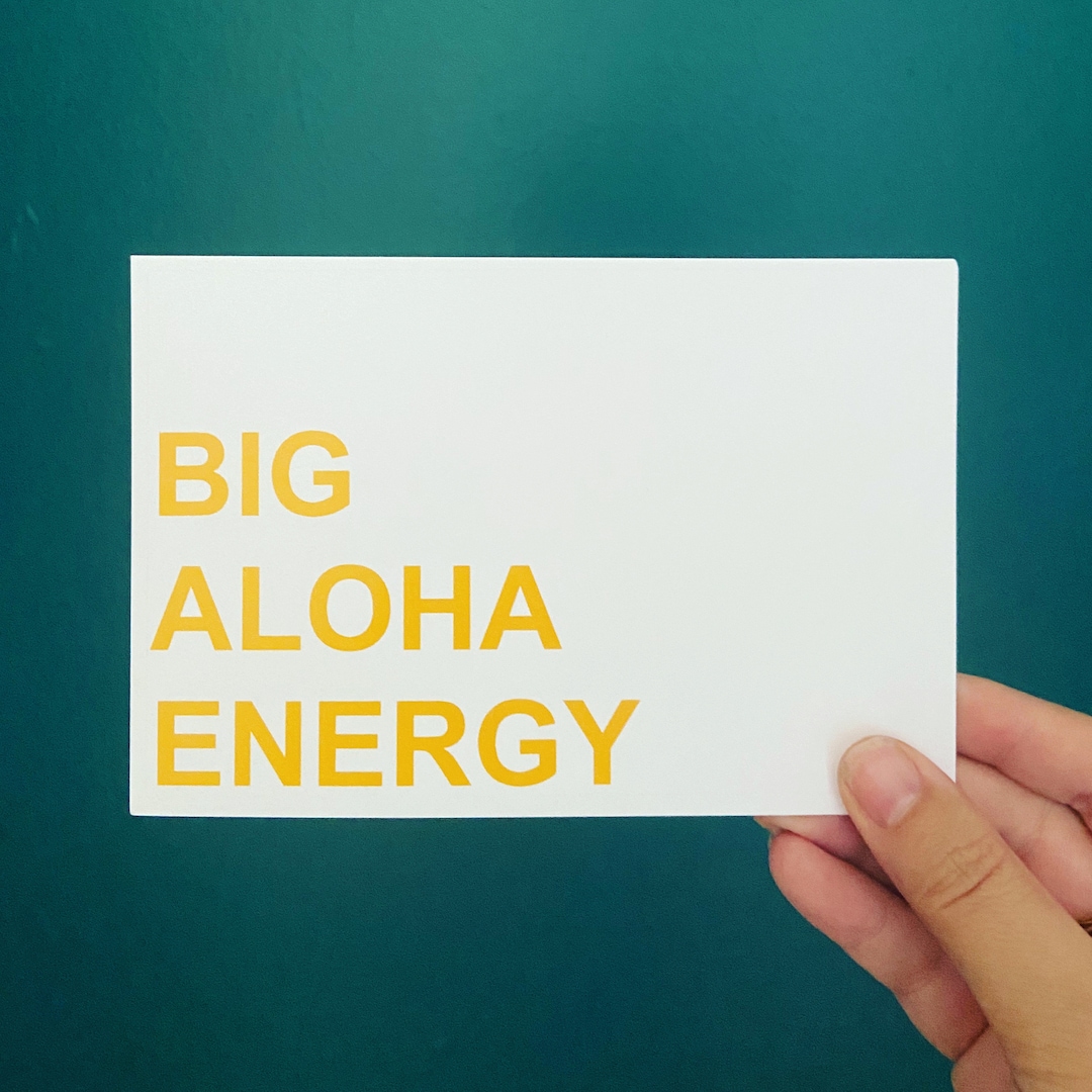 FIVE PACK Pre-stamped Big Aloha Energy Postcards - Etsy
