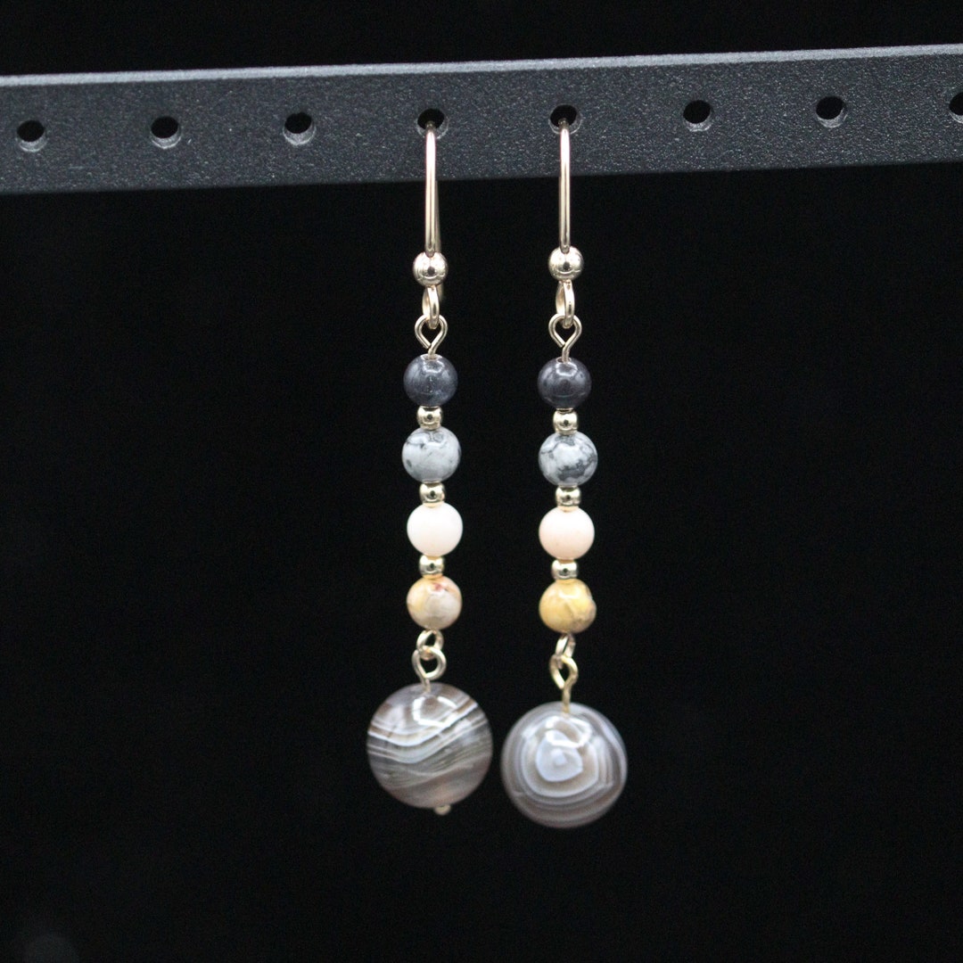 Jupiter and Moons Earrings Io Europa Ganymede Callisto Gemstone ...