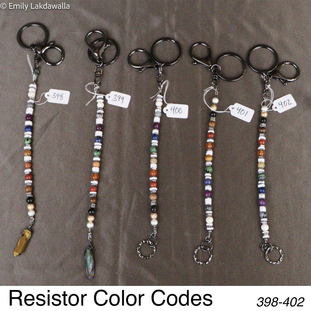Resistor Color Code Keychain/bracelet With Binary Numbers - Etsy