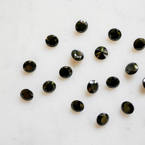 5mm Black Onyx Faceted Gemstones. Black Gemstone Jet Black Loose Gems ...